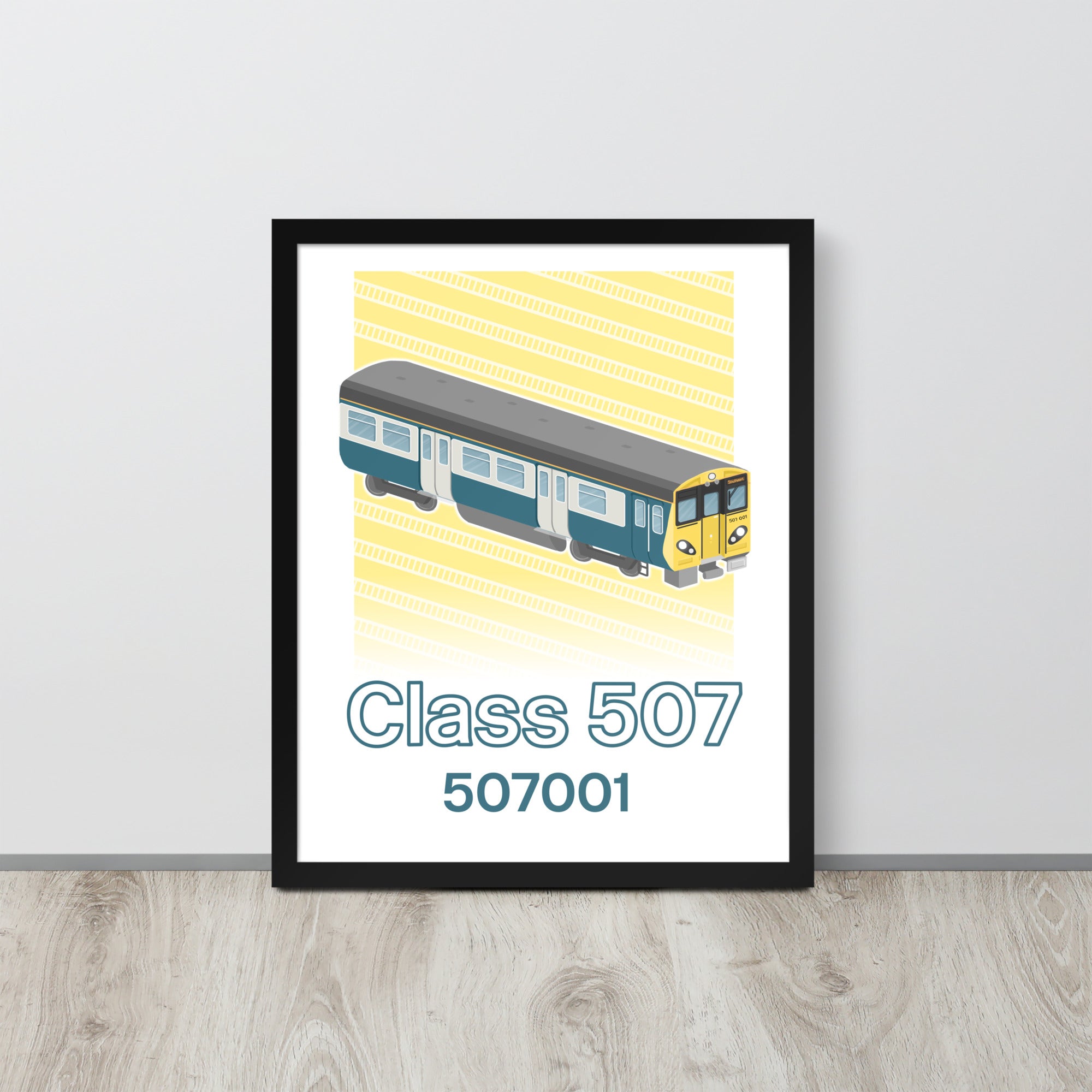 Merseyrail Class 507 BR Blue Framed Poster – Natt's Art